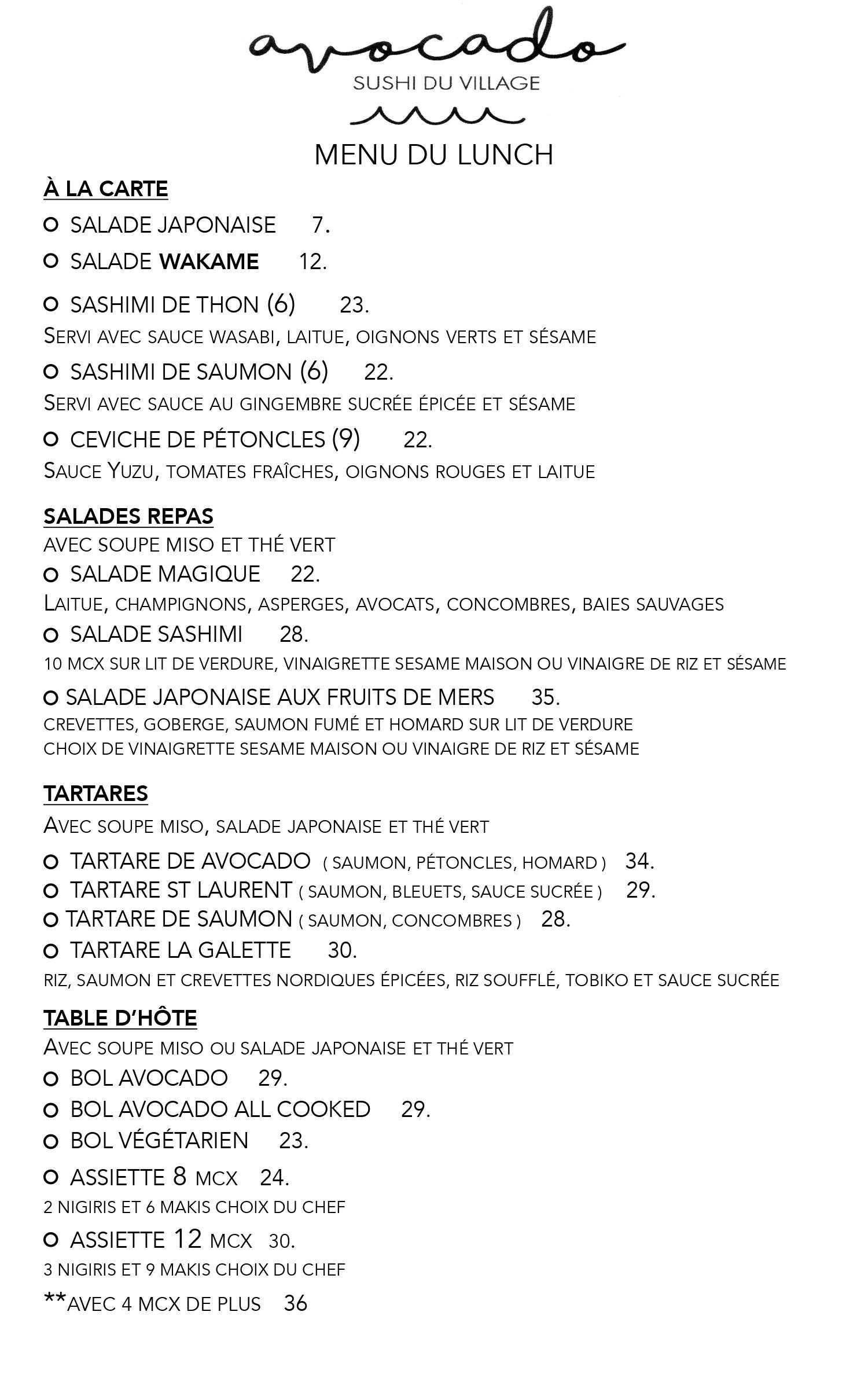 Home | Avocado Sushi du Village